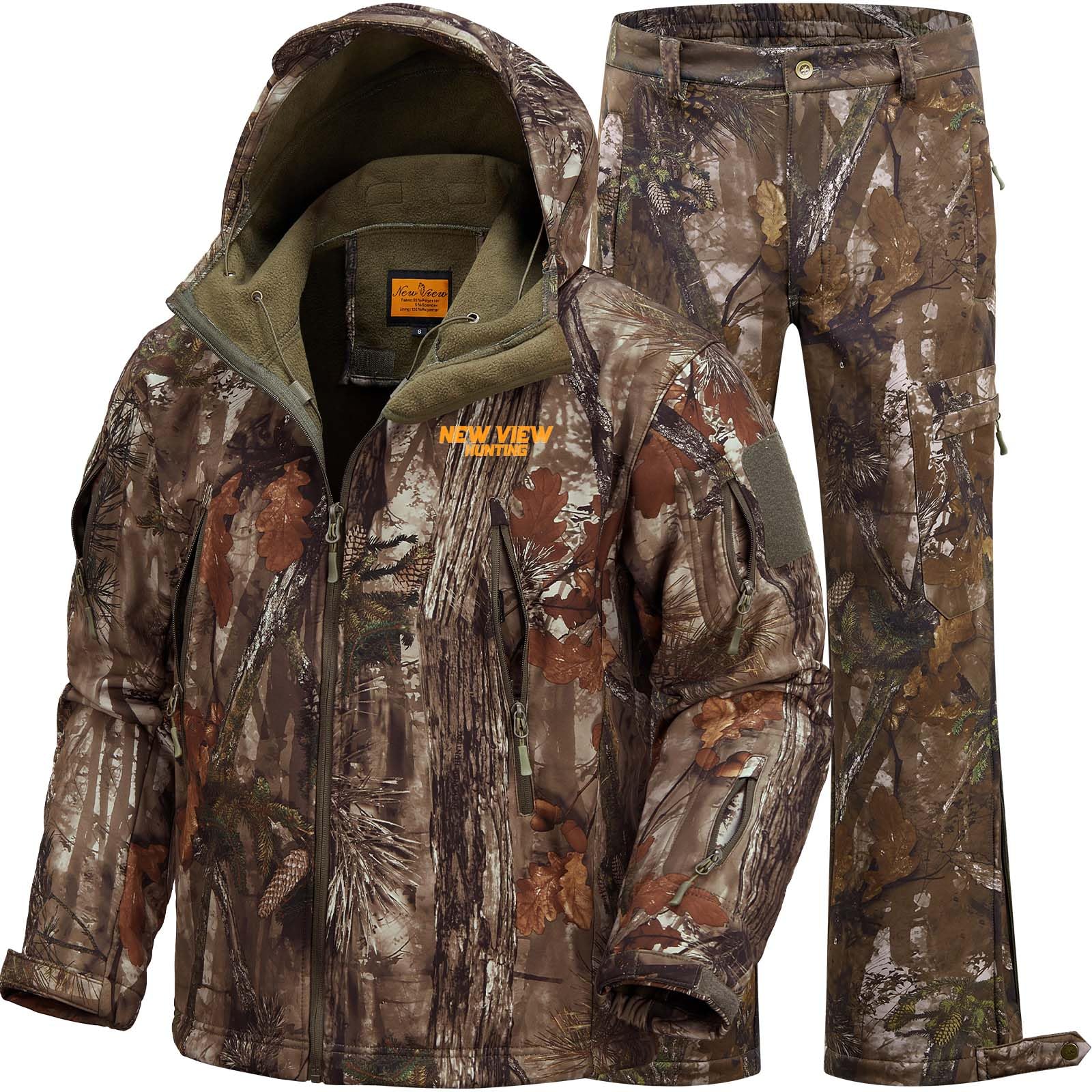 NEW VIEW Camo Hunting Clothes for Men,Quiet Warm Hunting Jacket and ...