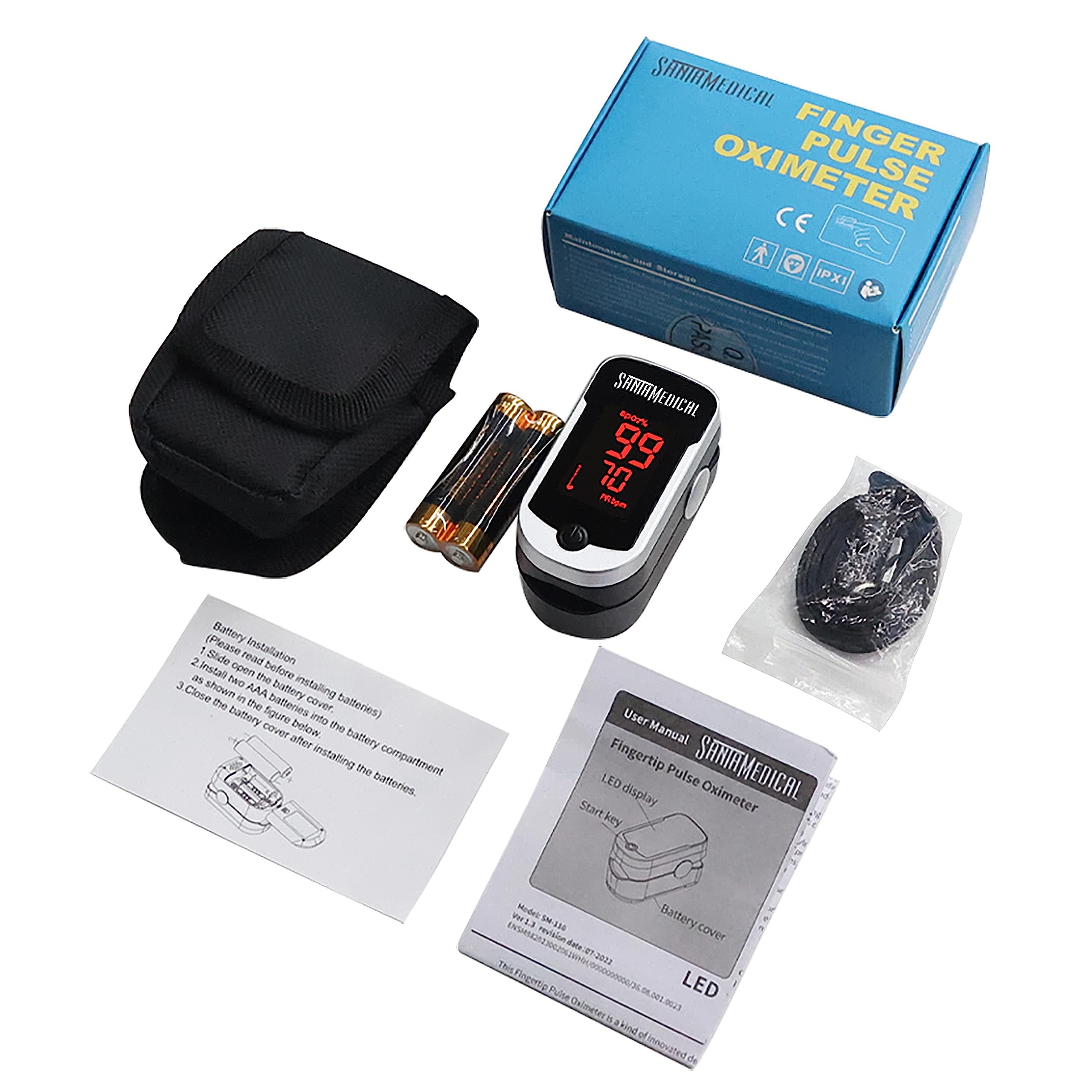 Mua Deluxe SM-110 Finger Pulse Oximeter with Carry Case and Neck/Wrist Cord trên Amazon Mỹ chính ...