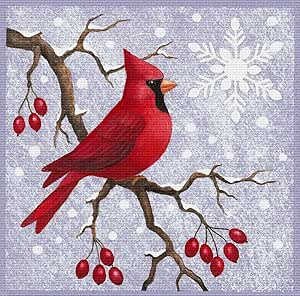 Amazon.com: Art Needlepoint Cardinal Silk Needlepoint Kit