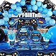 Amazon.com: 152 Pieces Video Game Birthday Party Supplies Gamer Party ...
