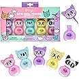 Amazon.com : EXPRESSIONS 5pc Critter Character Nail Polish Set for Girls -Water Based Colorful ...
