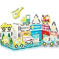 Amazon.com: PicassoTiles Magnet Tile Building Blocks Metro City Themed ...