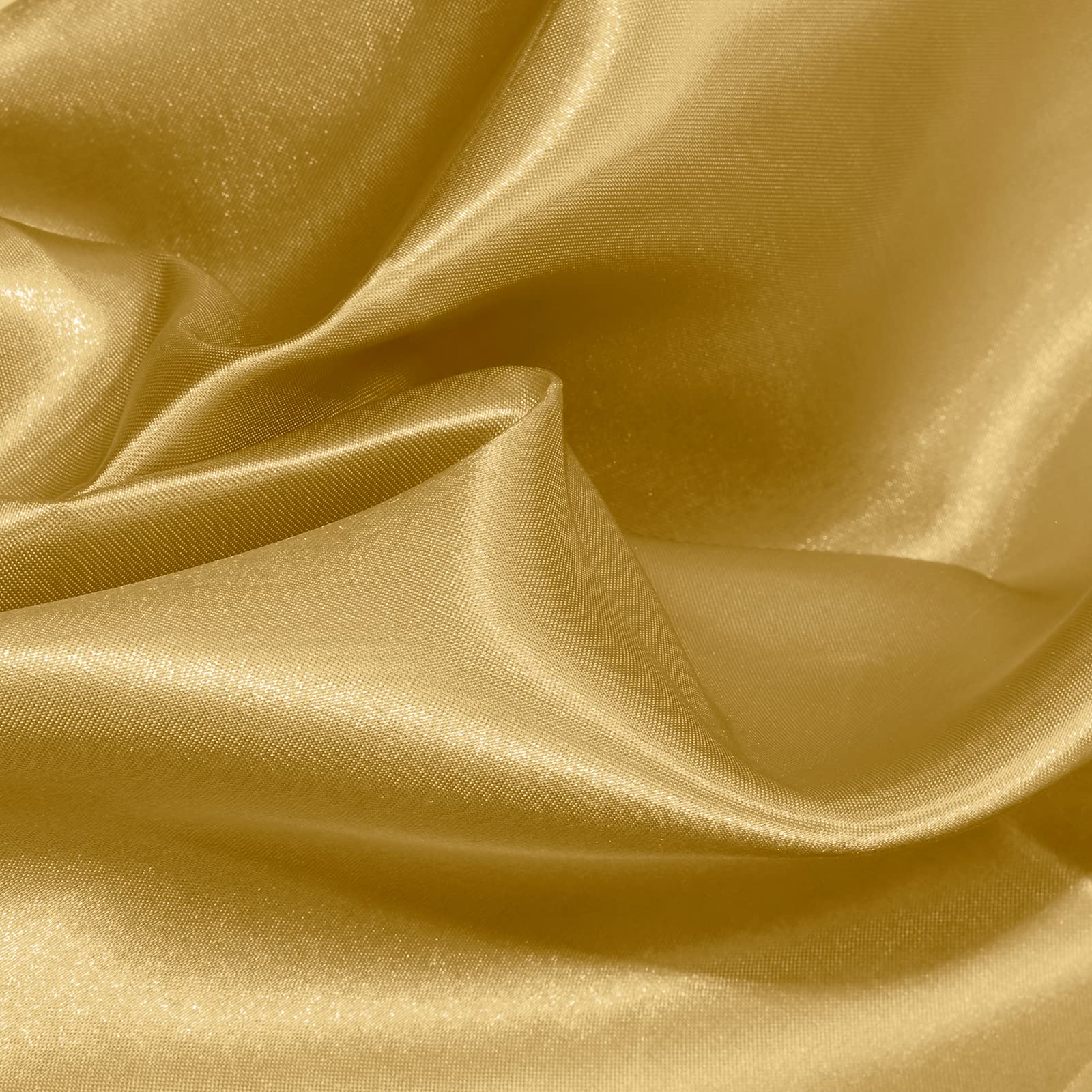 VACVELT Charmeuse Satin Fabric By The Yard, 60 Inch Wide Gold Satin Fabric Shiny & Soft Cloth ...