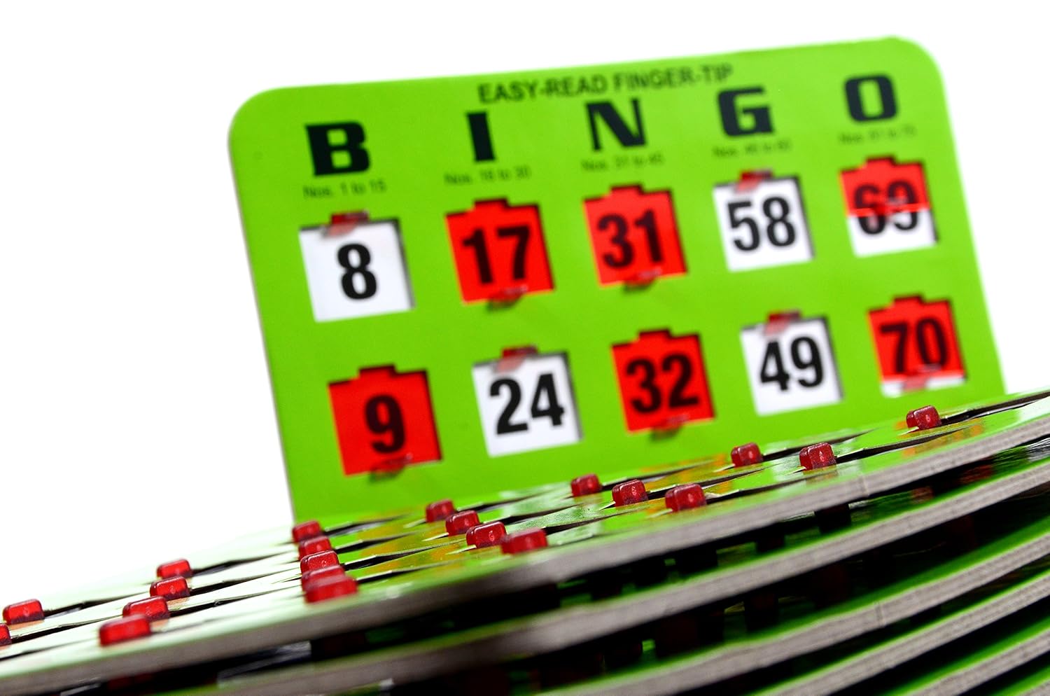 Regal Games Easy Read Green Bingo Heavy Duty 5 Ply Jumbo Shutter Slide 