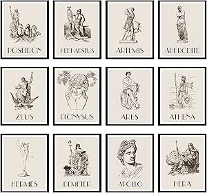 Amazon.com: 97 Decor Greek Mythology Decor - Greek God Poster - Greek ...