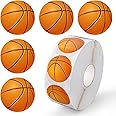 Amazon.com: Whaline 1000Pcs Basketball Stickers Roll Sports Ball Theme ...