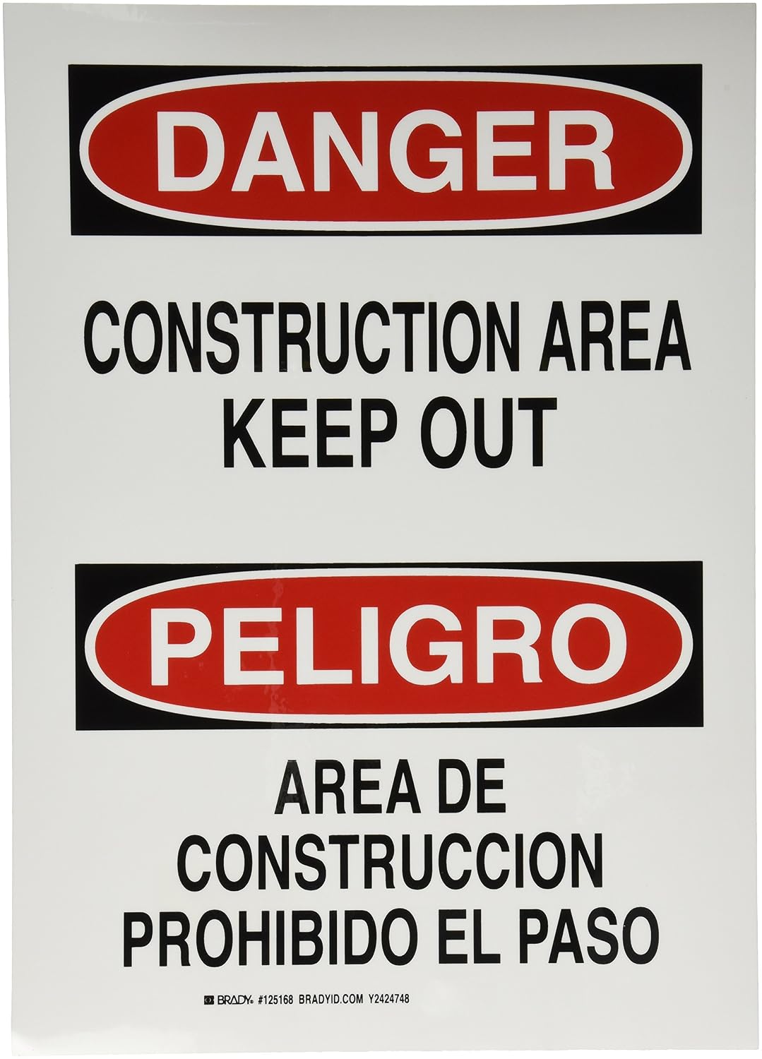 Signs Black and Red on White 14 Height 10 Width LegendConstruction Area ...