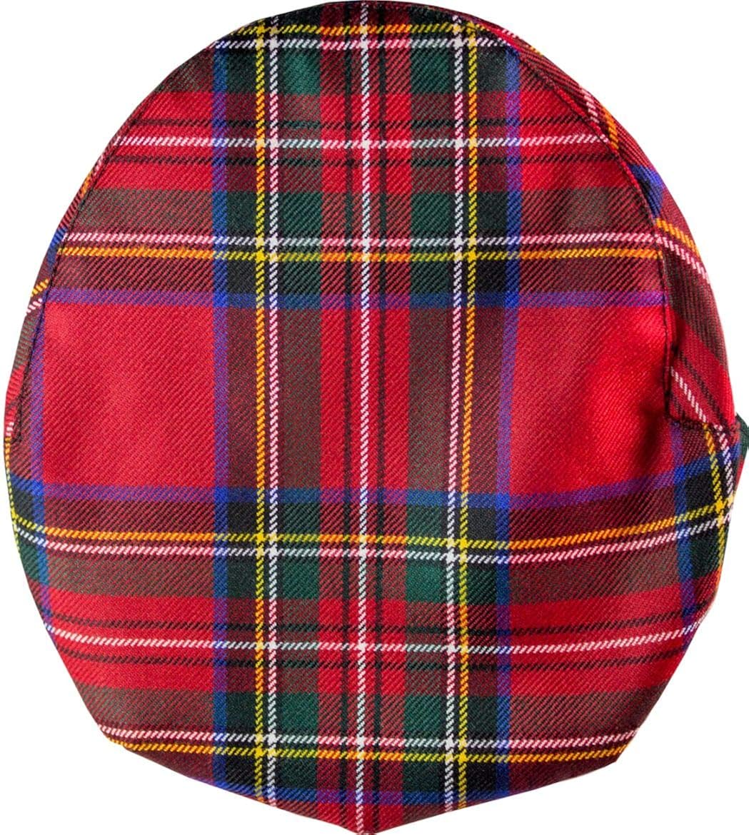 Flat Cap Mens Pure Wool Stewart Royal Modern Tartan Scottish Tweed ...