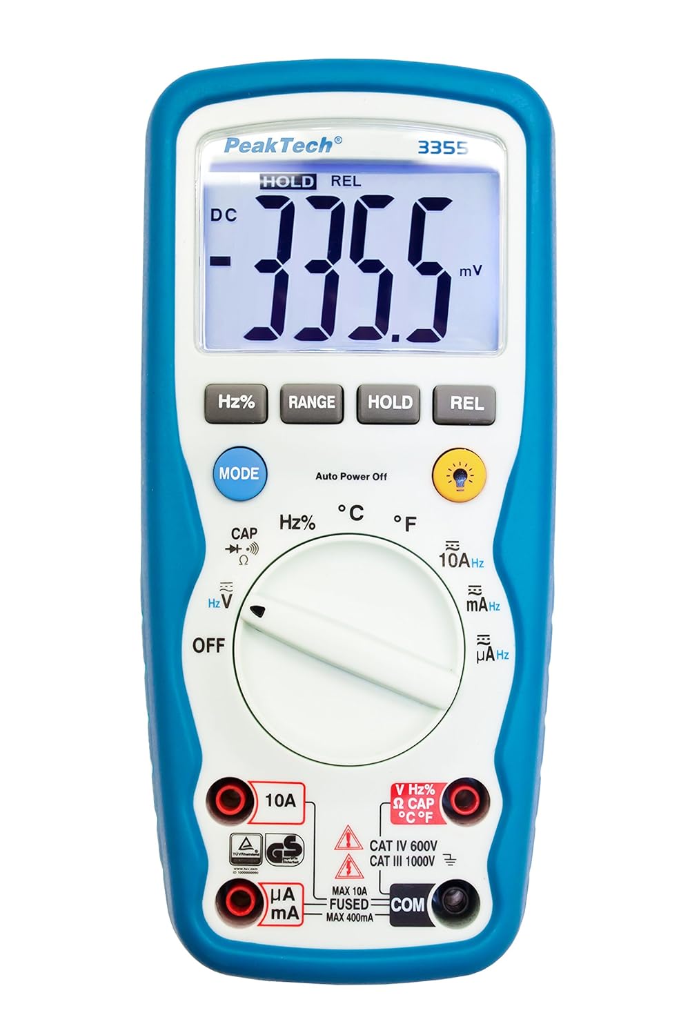 PeakTech 3355 – Digital Multimeter, Waterproof (IP67), LCD Display ...