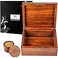 Amazon.com: LUSH & STYLE Home Decorative storage wooden box with hinged ...
