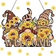 Amazon.com : Jetec Sunflower Welcome Wood Door Hanger 15 Inch Large ...