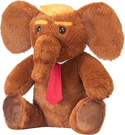 Amazon.com: Donald Trump Stuffed 8" Inch Elephant Plush Doll Toy - Are ...