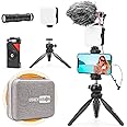 Amazon.com: USKEYVISION Smartphone Vlog Microphone Light Kit/Video Kit ...