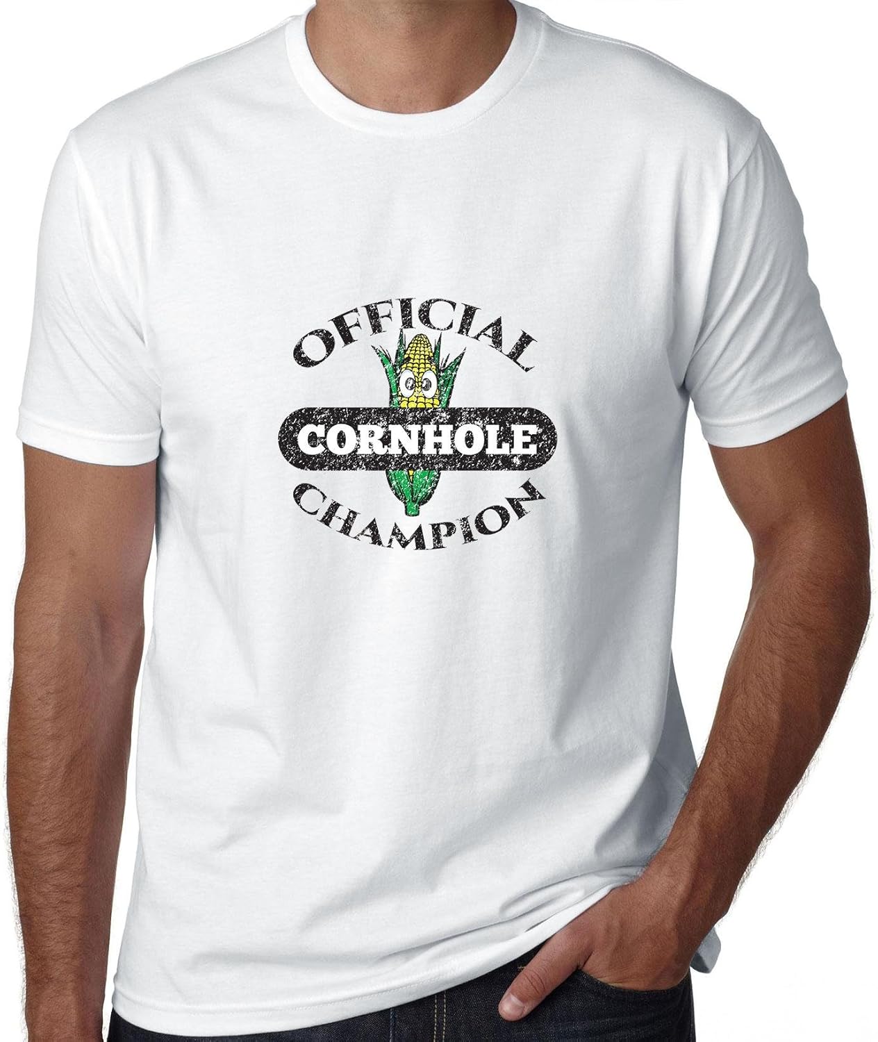 Official Cornhole Champion - Hilarious Graphic Men's T-Shirt: Amazon.co ...