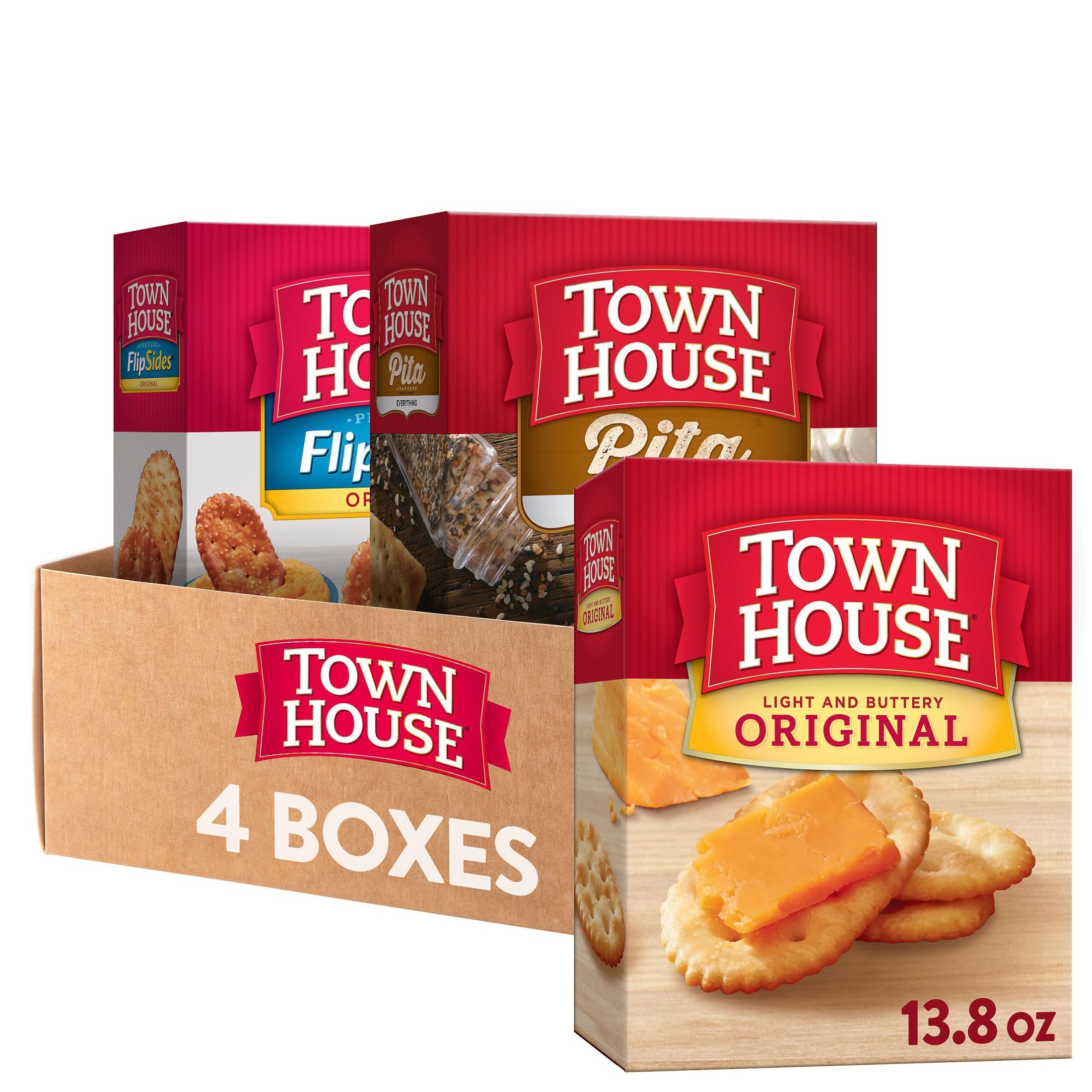 BBD MARCH 2025** Town House Crackers, Party Snacks, Variety Pack (4 ...