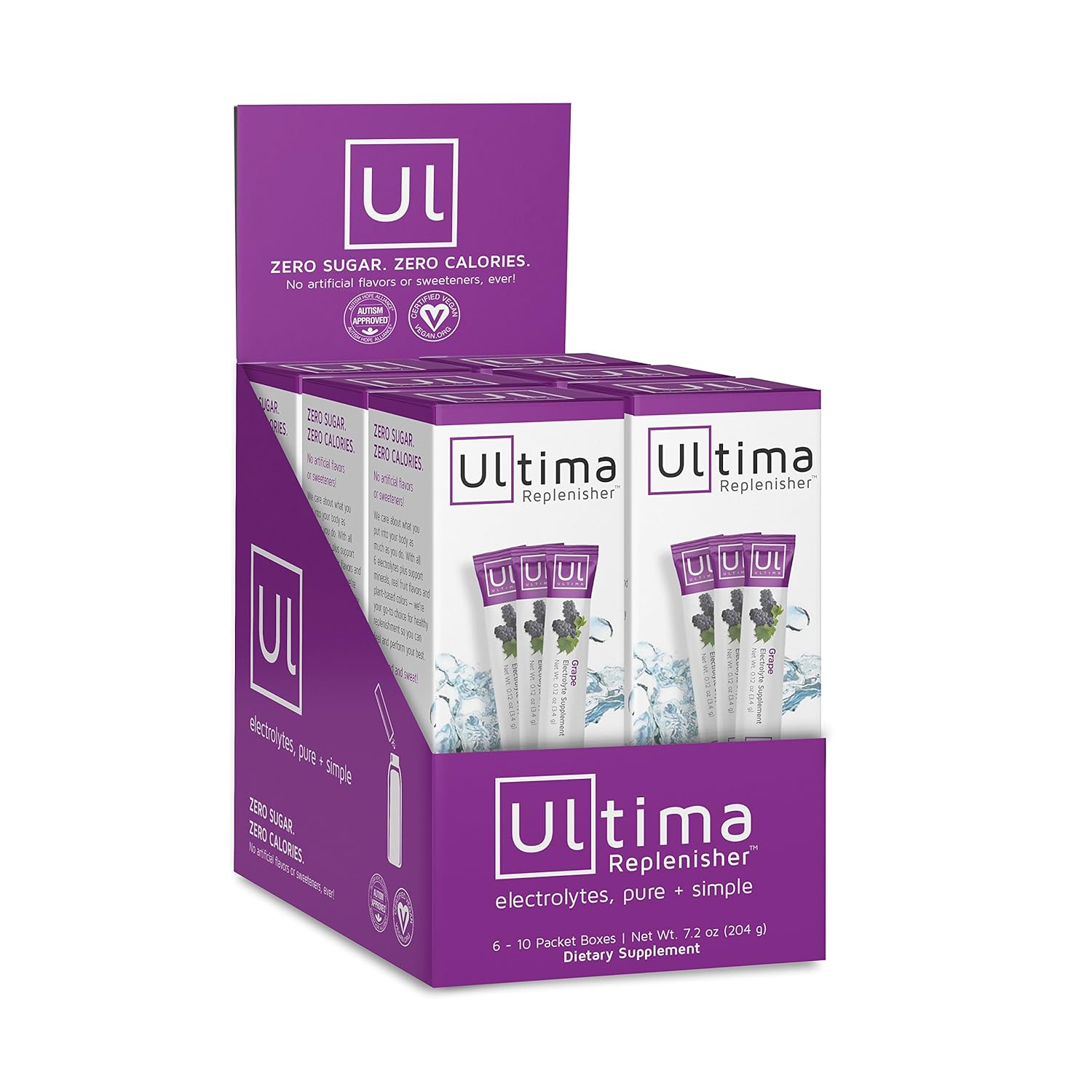 Amazon.com: Ultima Hydrating Electrolyte Powder, Grape, 60 Count ...