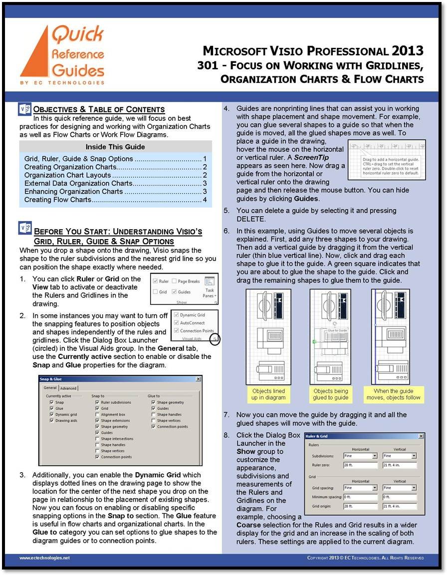 Buy Microsoft Visio 2013 Professional & Standard Quick Reference Guide ...