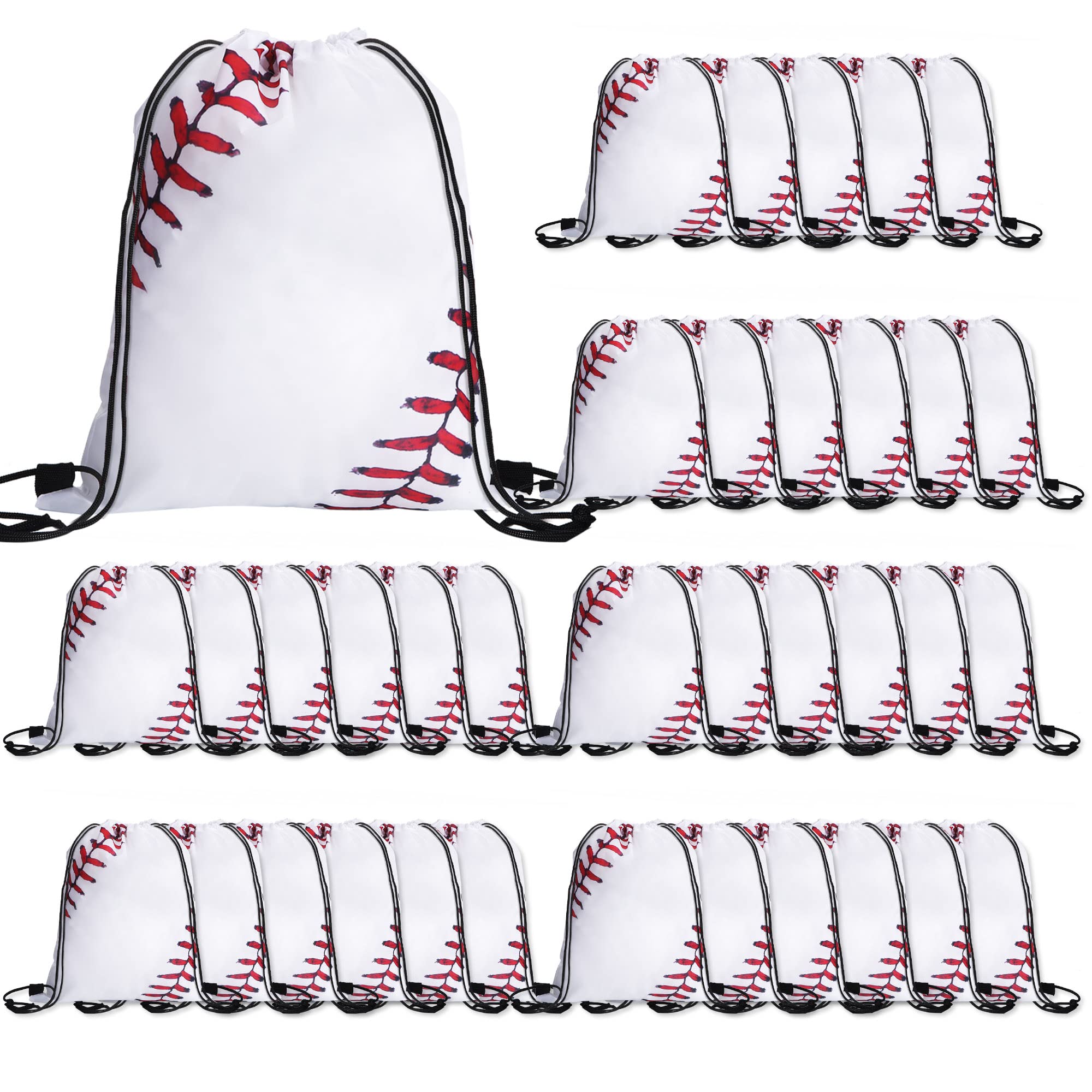 Potchen 36 Pcs Ball Drawstring Bags Sports Gym Bag Unisex Ball String ...