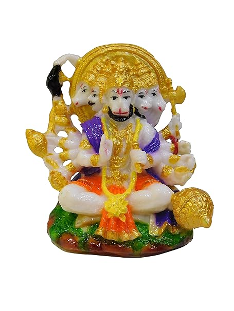 Buy Panchmukhi Hanuman Idol Home Décor Marble Panchmukhi Hanuman Statue ...