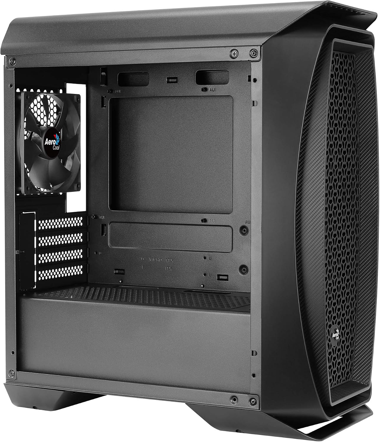 Aerocool AEROONEMINI Micro ATX PC Case Front + Side Panel Black – BigaMart