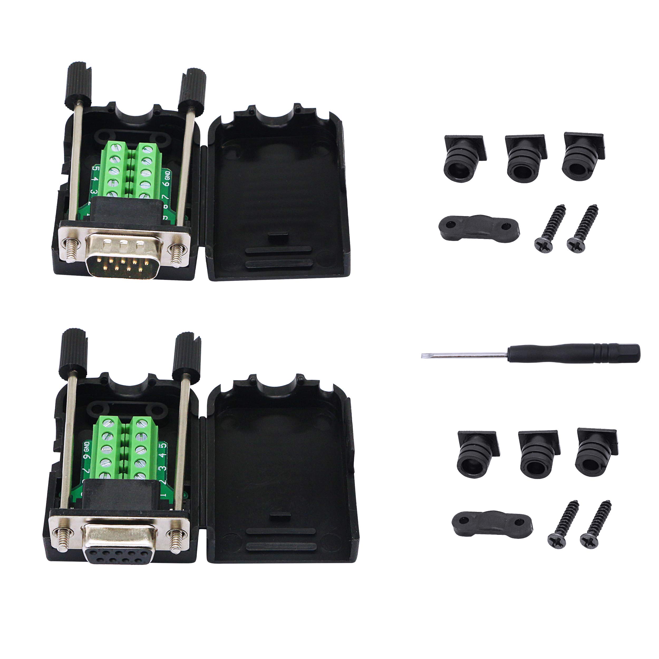 SinLoon DB9 Connector Adapter RS232 Serial Port D-SUB Adapter Plate ...