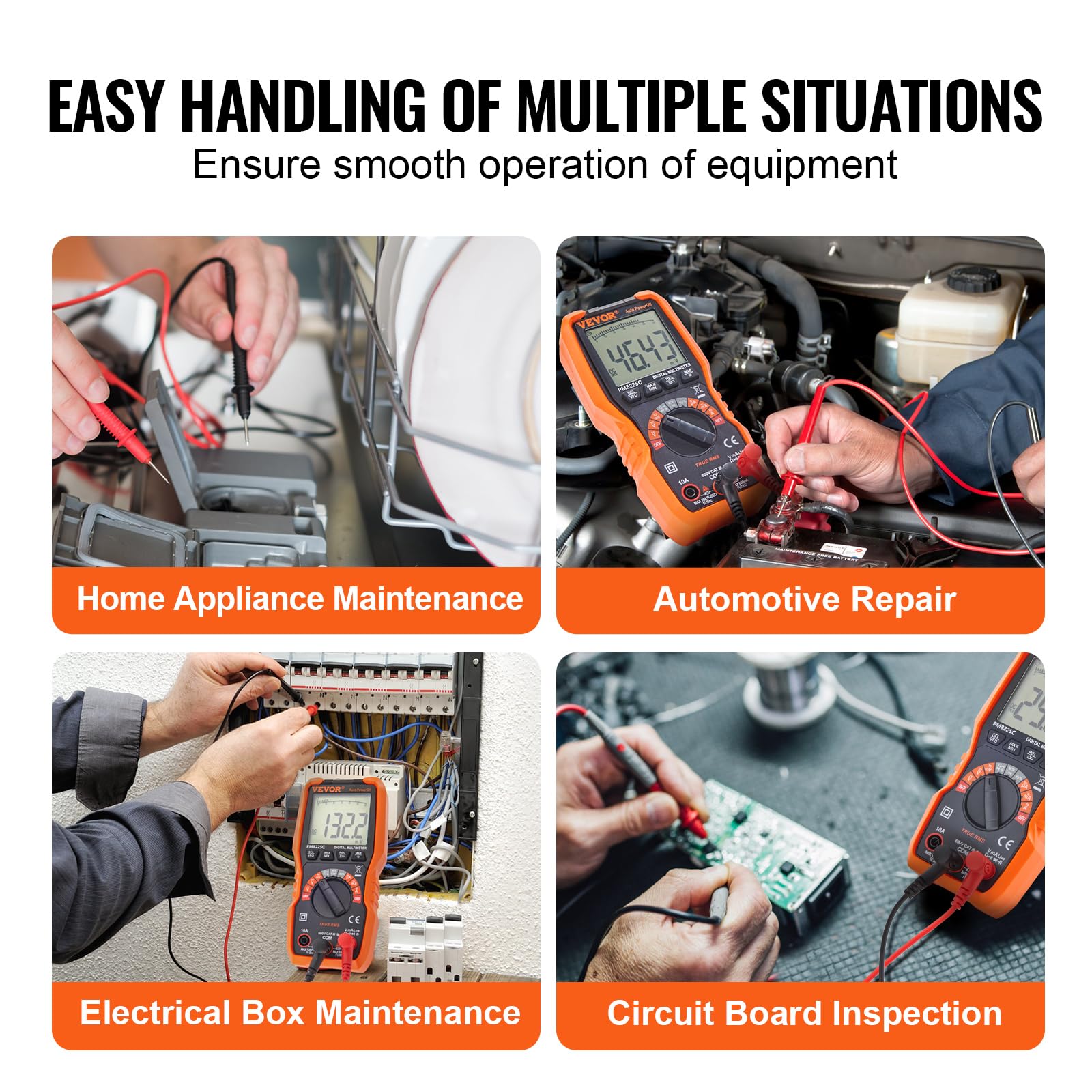 Mua VEVOR Digital Multimeter, 4000 Counts, Multimeter Tester DC AC ...
