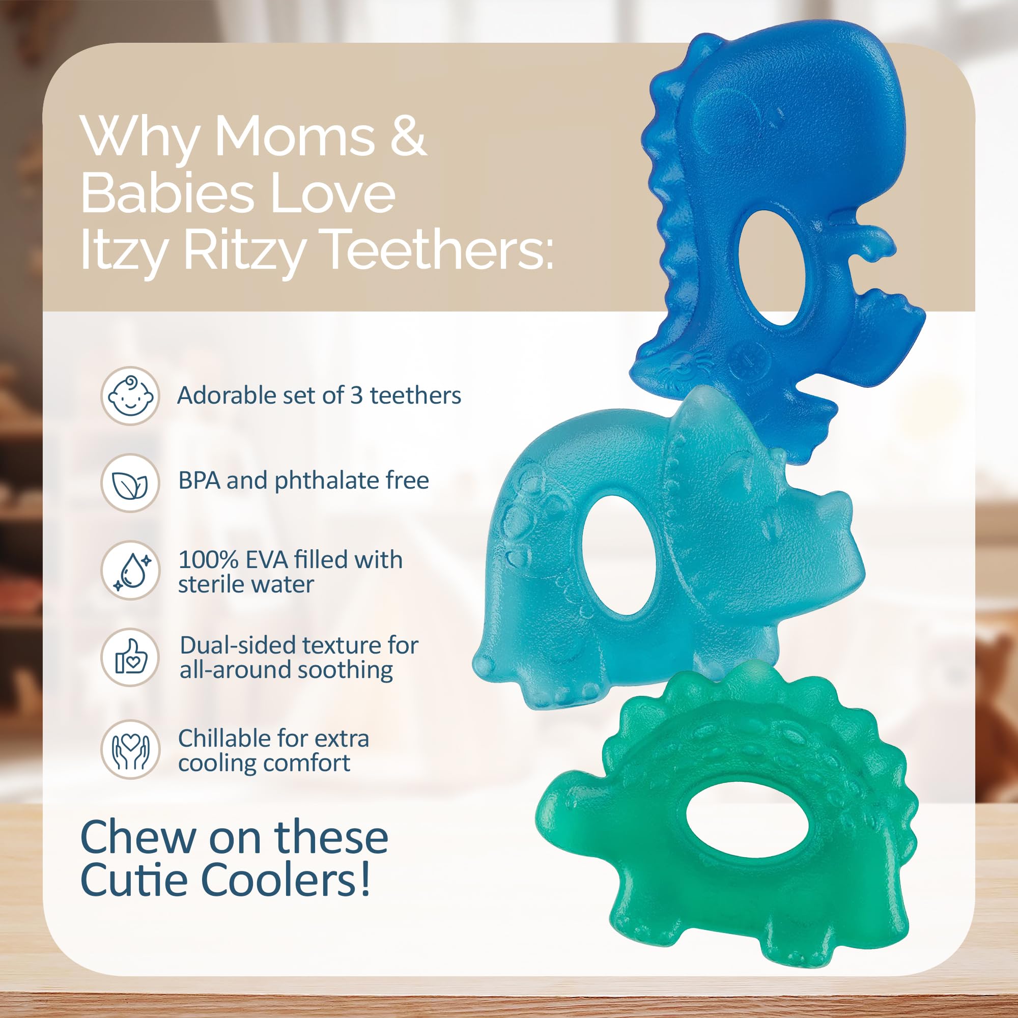 Mua Itzy Ritzy Water-Filled Teethers - Cold Cutie Coolers Textured On ...