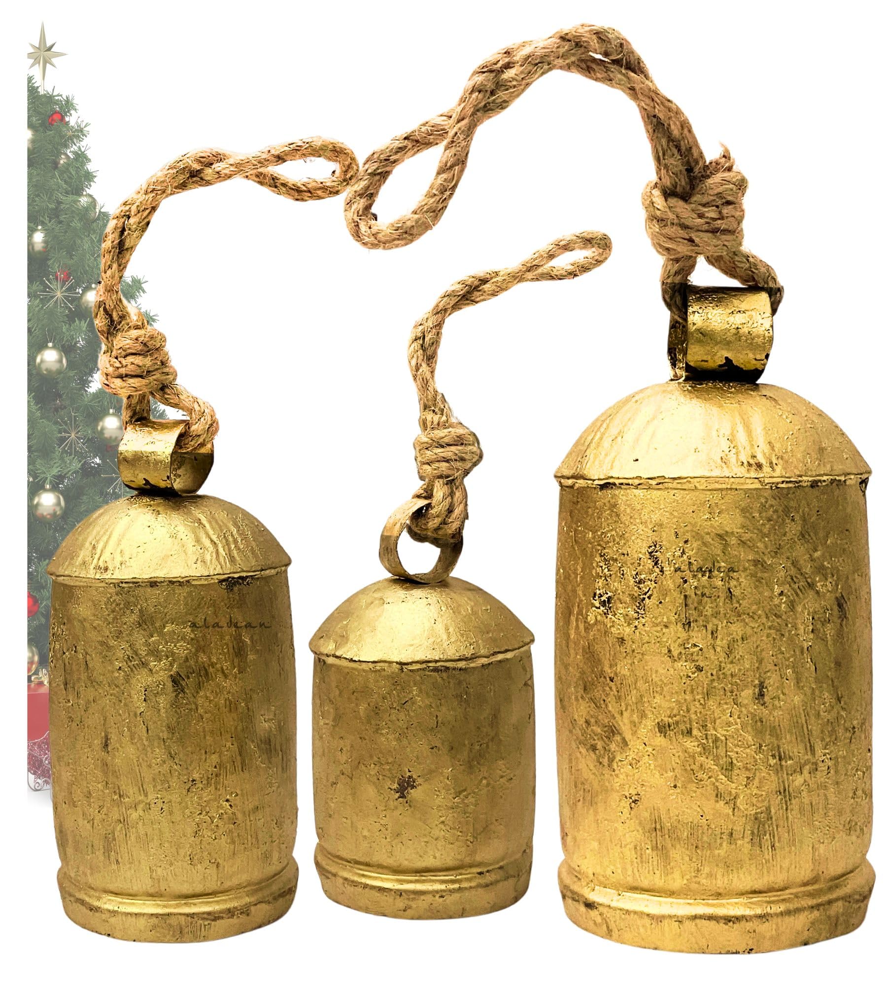 Decorative Cow Bells Set of 3 Large Harmony Bells - Vintage Giant ...