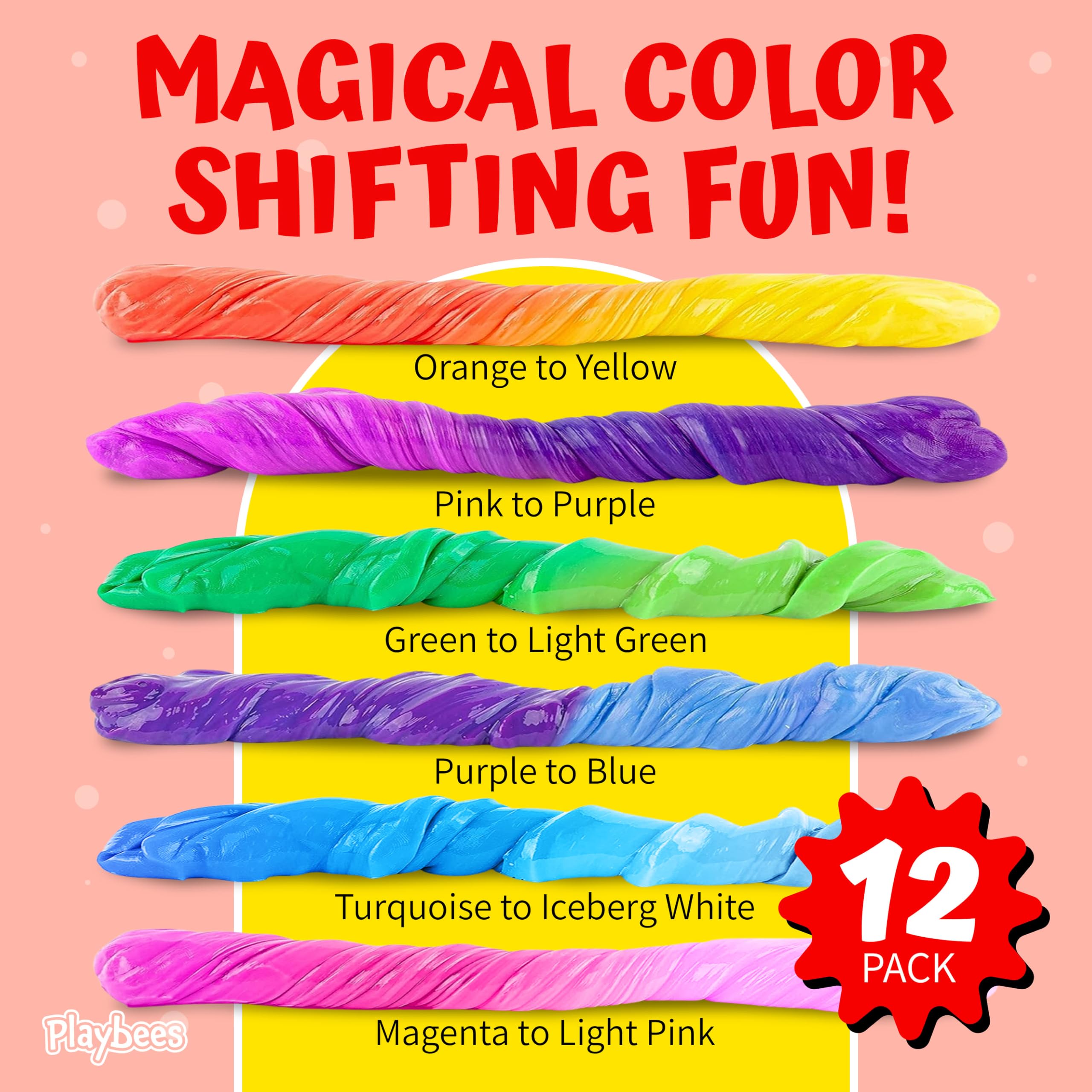 Mua Playbees Color Changing Therapy Putty 12 Pack - Silly Mini Putty ...