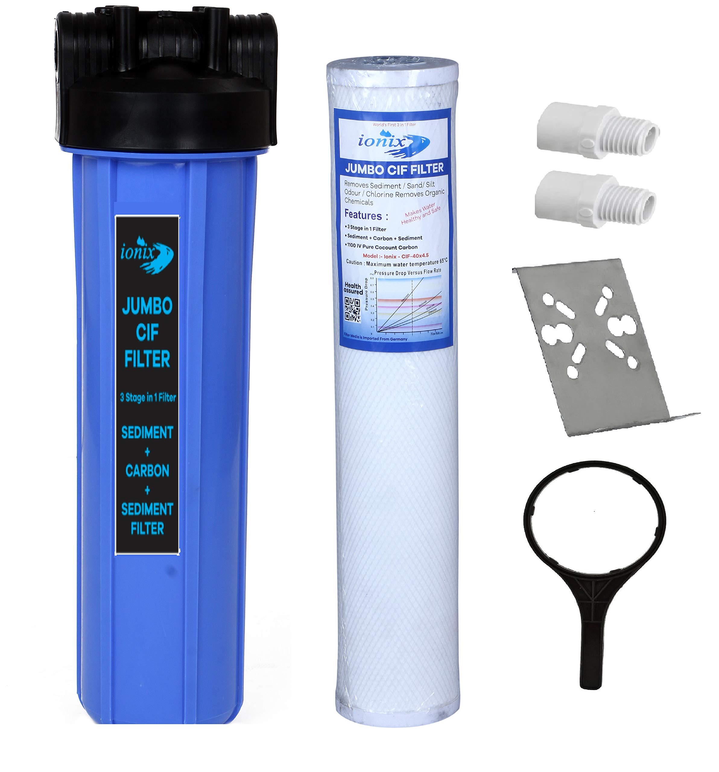 Buy Ionix Whole house water filter system / Jumbo CIF filter with World ...