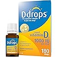 Ddrops Adults 1000IU Liquid Vitamin D3 Drops, 180 drops. No Large ...
