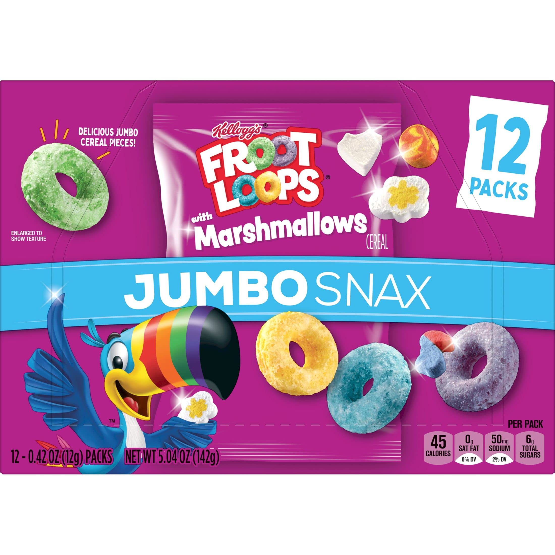 Mua Kellogg's Jumbo Snax Froot Loops Cereal Snacks, Lunch Box Snacks ...