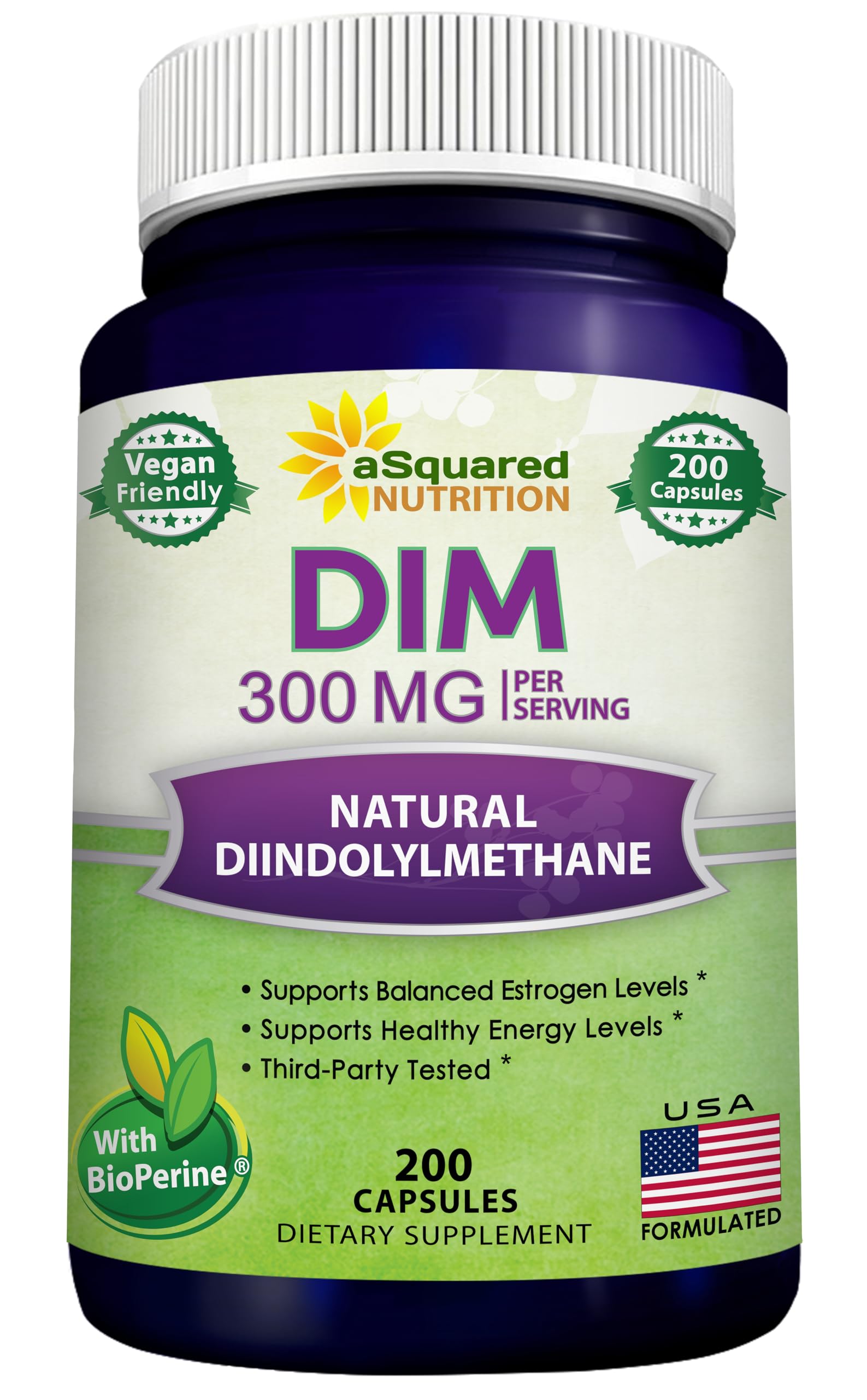 Mua aSquared Nutrition DIM Supplement 300mg Plus BioPerine - 200 Veggie ...