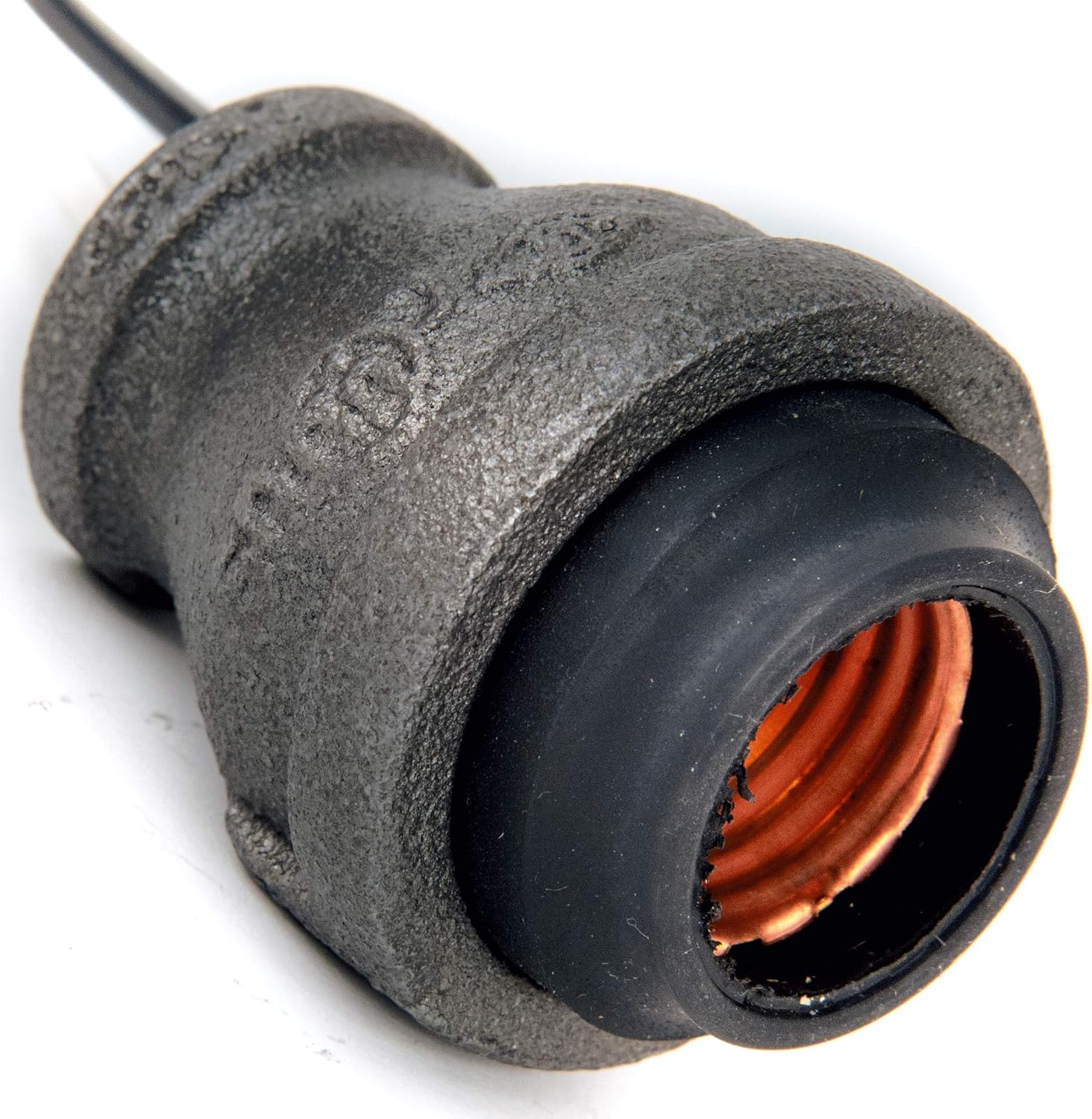 Industrial Black Iron Pipe Lamp Socket w/Wire Leads (1" pipe) Qty 1 ...