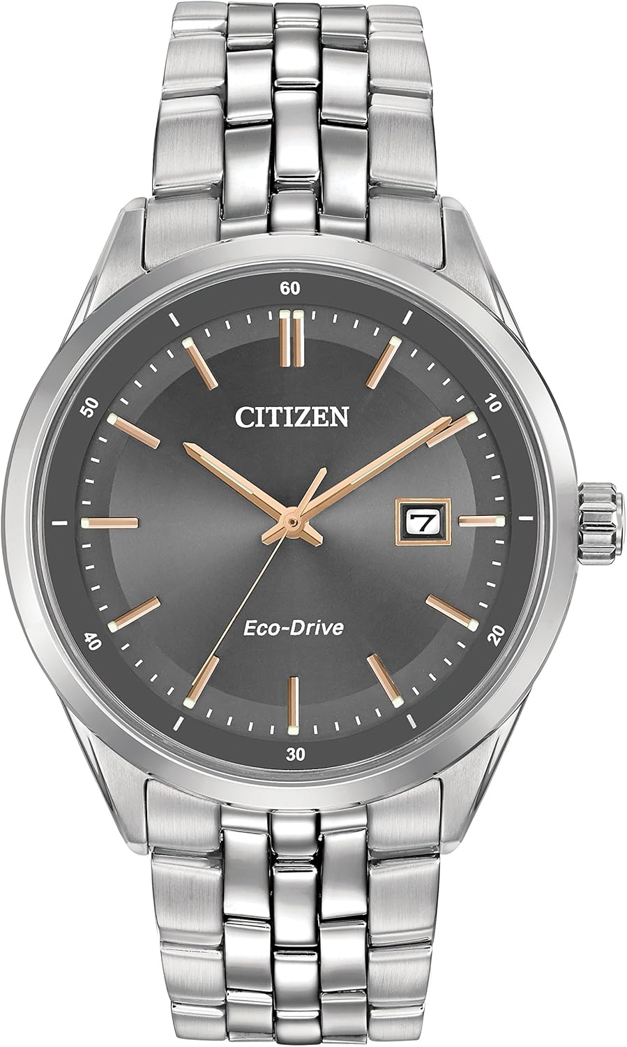 Citizen Men's Analogue Solar Powered Watch with Stainless Steel Strap ...