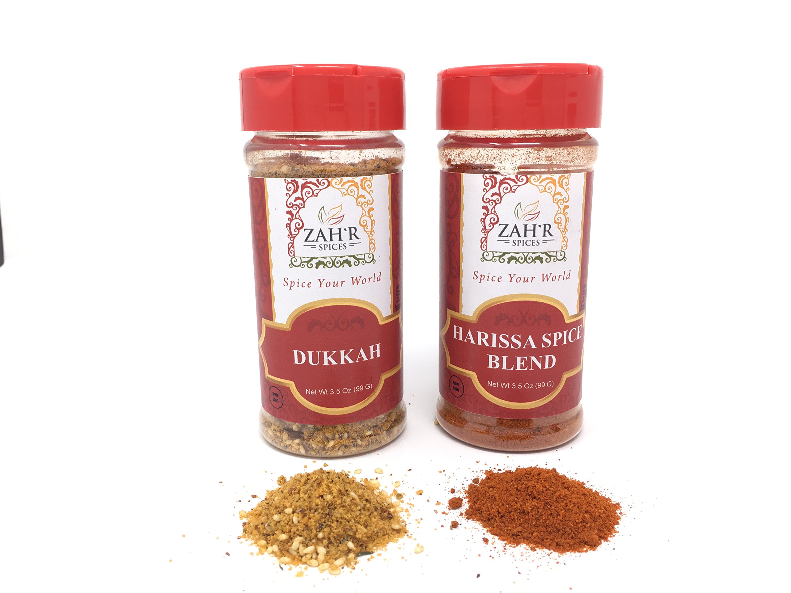Buy Zah'r Spices Moroccan Spice Duo - Dukkah and Harissa Spice Blend ...