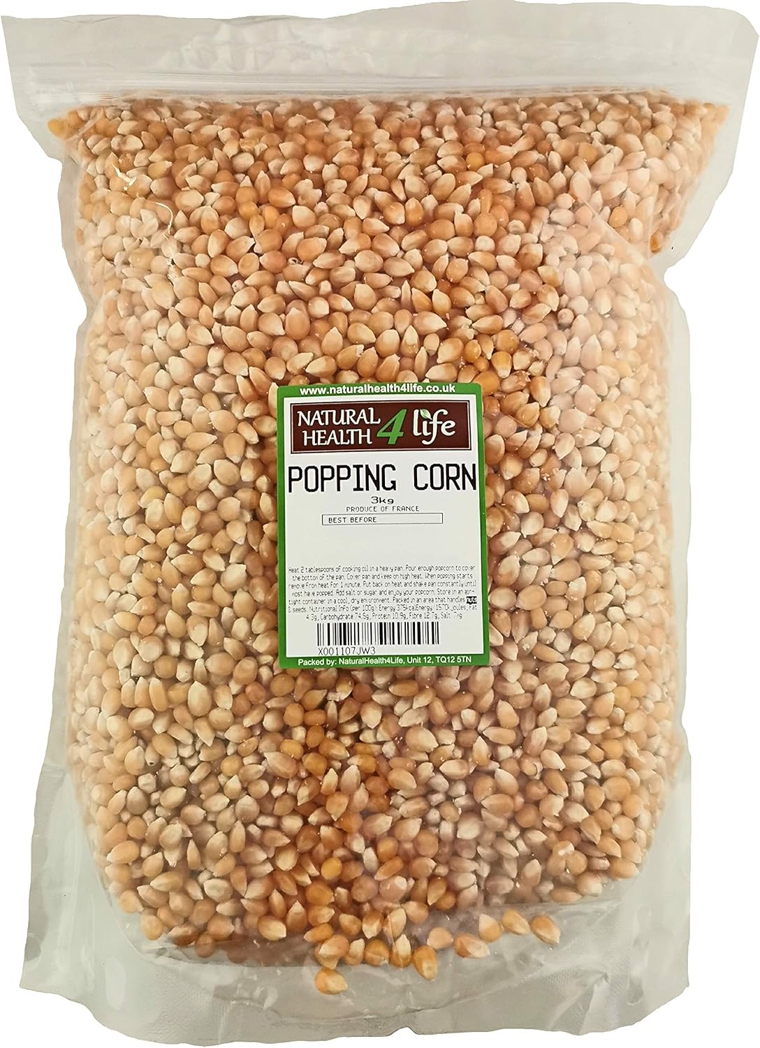 Popping Corn Popcorn Kernels Top Quality 3kg Amazon co uk Grocery