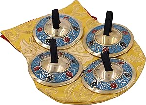 Amazon.com: 2 Pairs Brass Floral Finger Cymbals Zills for Belly Dancing ...