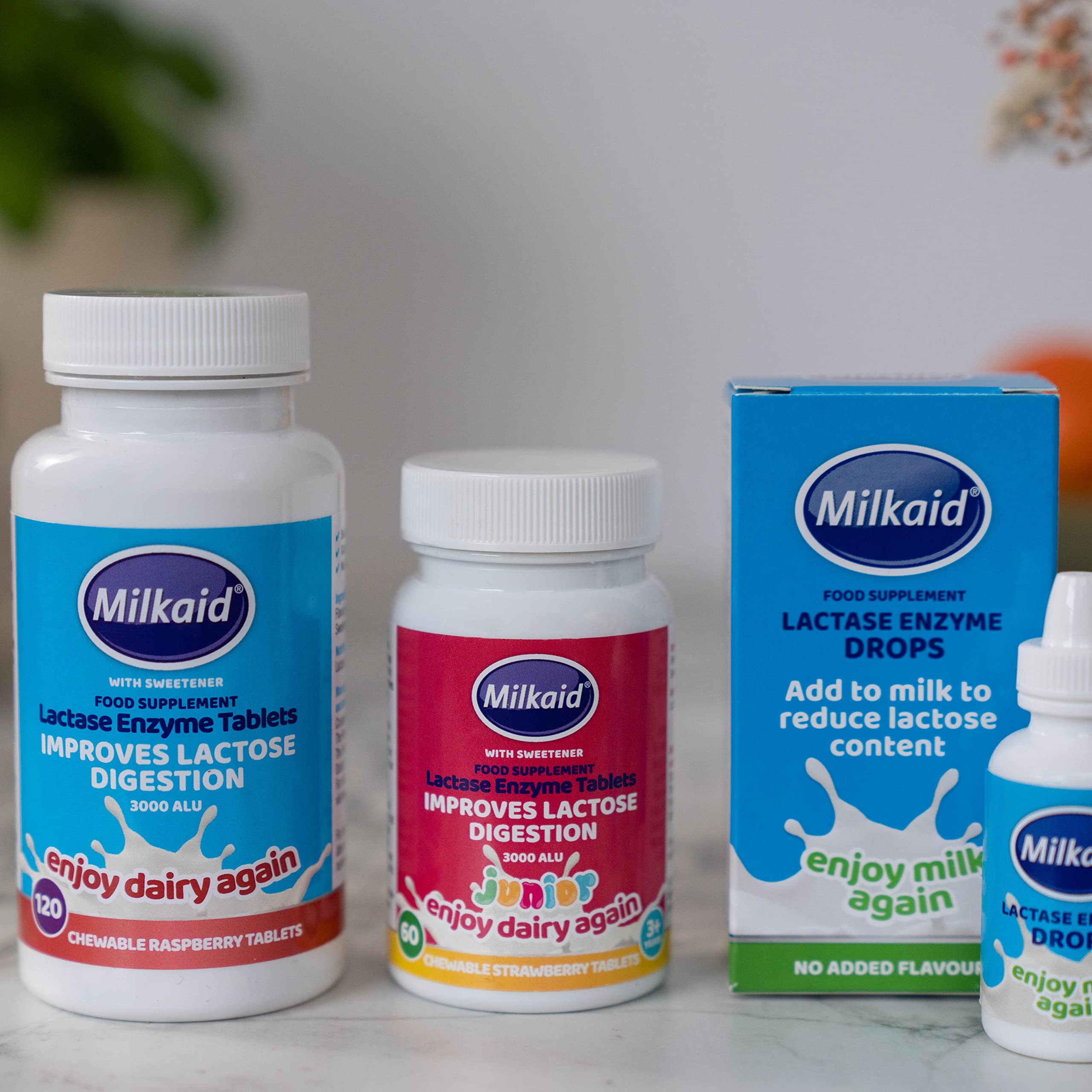 Mua Milkaid Lactase Enzyme Drops Tablets for Lactose Intolerance Relief ...