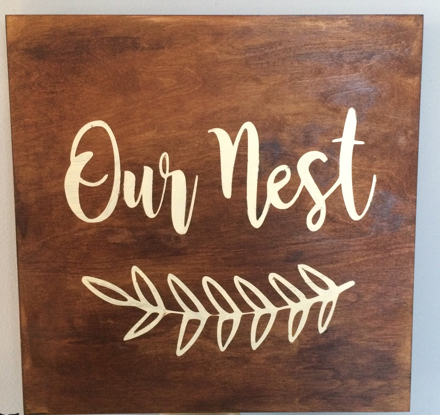Amazon.com: Our Nest Sign, Wood Sign Wall Decor - 12 in x 12 in: Handmade