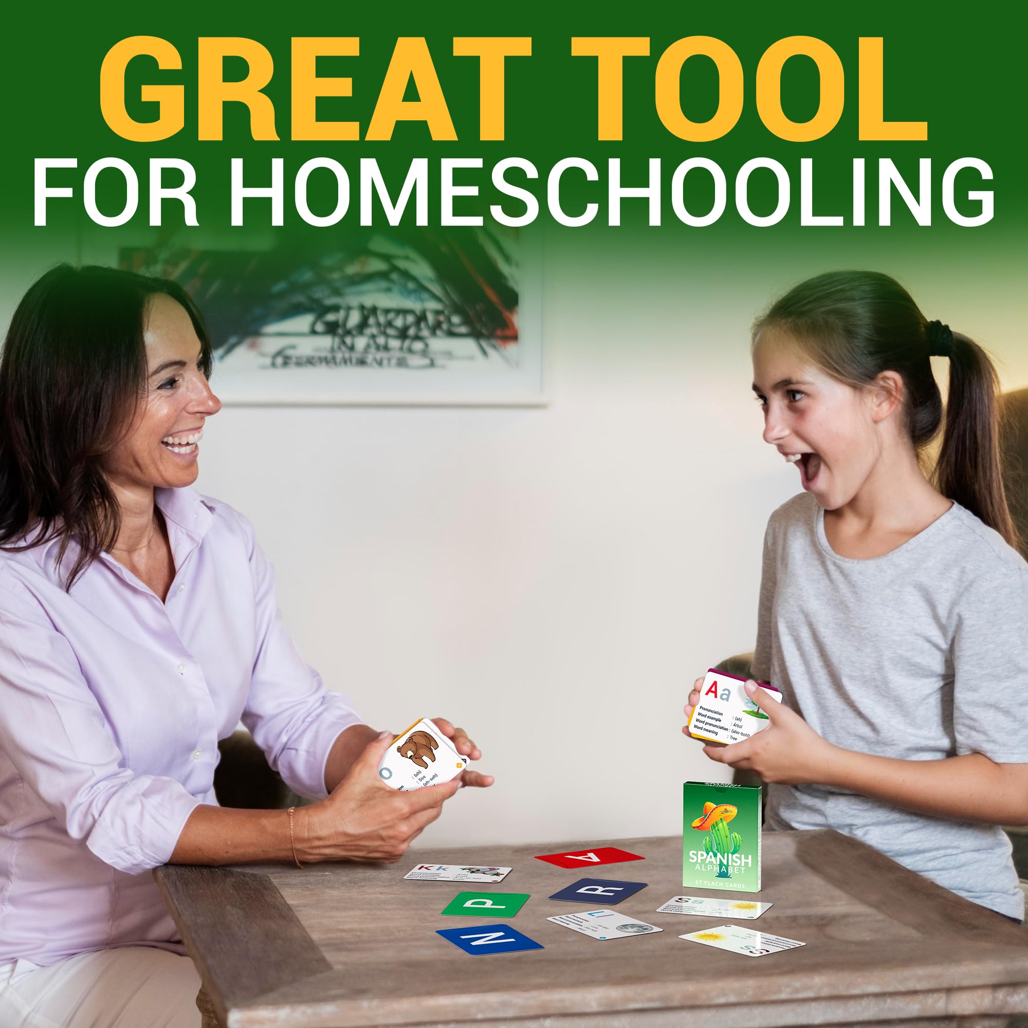 Mua Briston Spanish Alphabet Flash Cards – 27 Educational Language ...