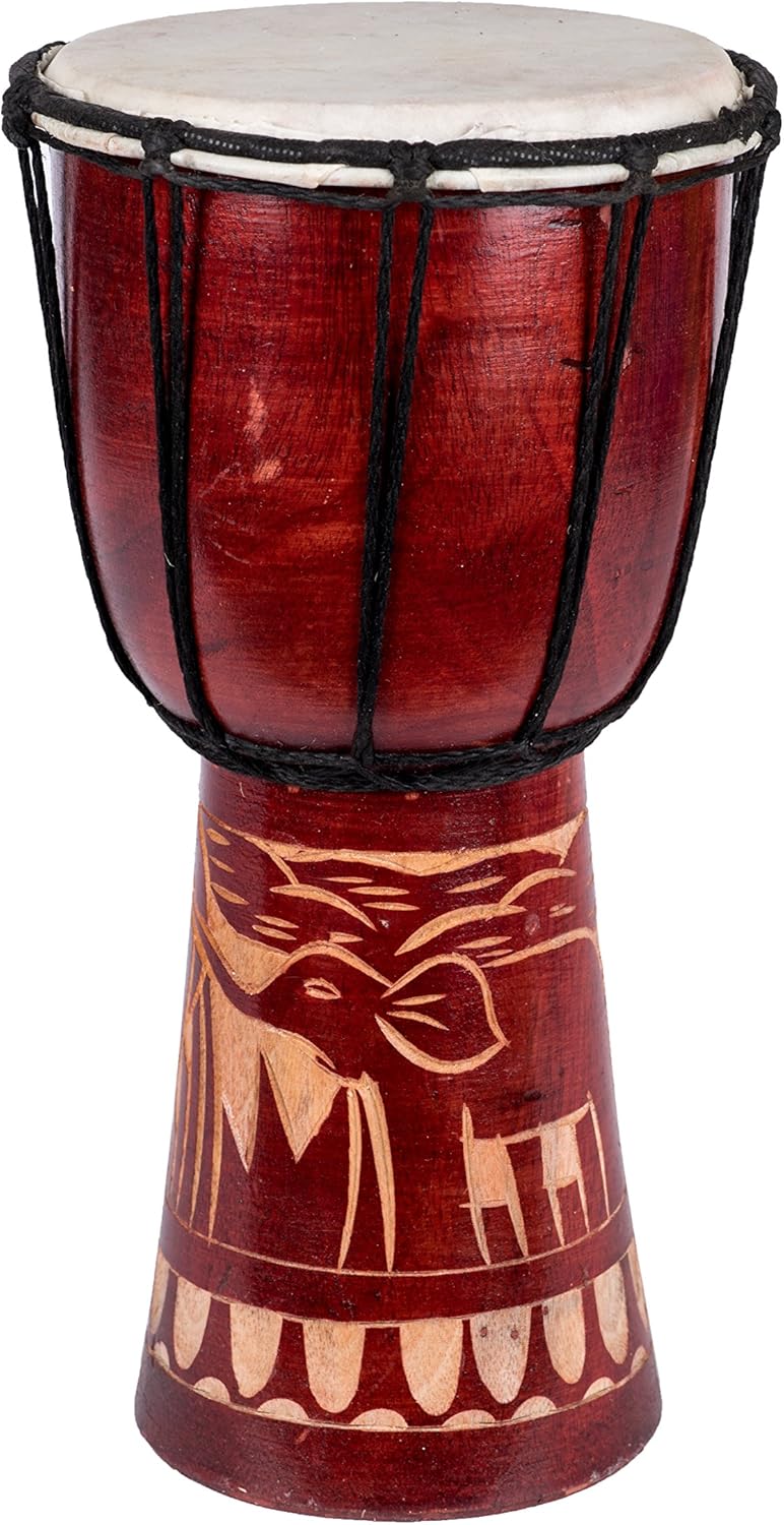40cm Djembe Drum Bongo Elefante Tamburi Tamburo Bonghi: Amazon.it ...