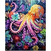 Amazon.com: SENQAO Animal Diamond Painting Kits for Adults, Octopus DIY ...