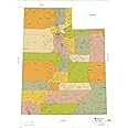 Amazon.com : Utah ZIP Code Map with Counties - Standard - 36" x 47.5 ...