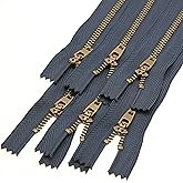 Amazon.com: 3# 15 cm Metal Zipper for Jeans Antique Brass Zipper 6 inch Close End Jeans Zippers ...