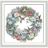Amazon.com: Printed Cross Stitch Kits 11CT 14X14 inch 100% Cotton ...
