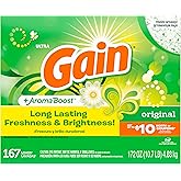 Amazon.com: Gain Powder Laundry Detergent, Original Scent, 89 Loads, 82 ...
