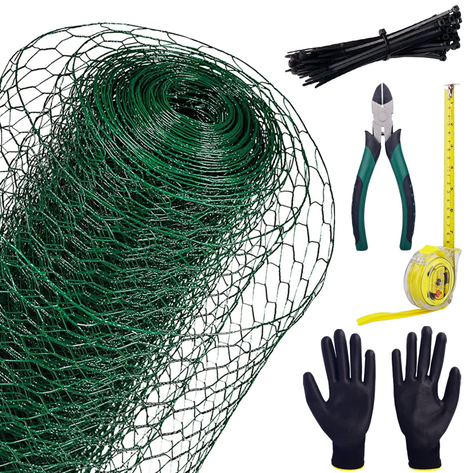 FUTRPOW Chicken Wire,16in×40ft Green Chicken Wire Fencing,20 Gauge ...