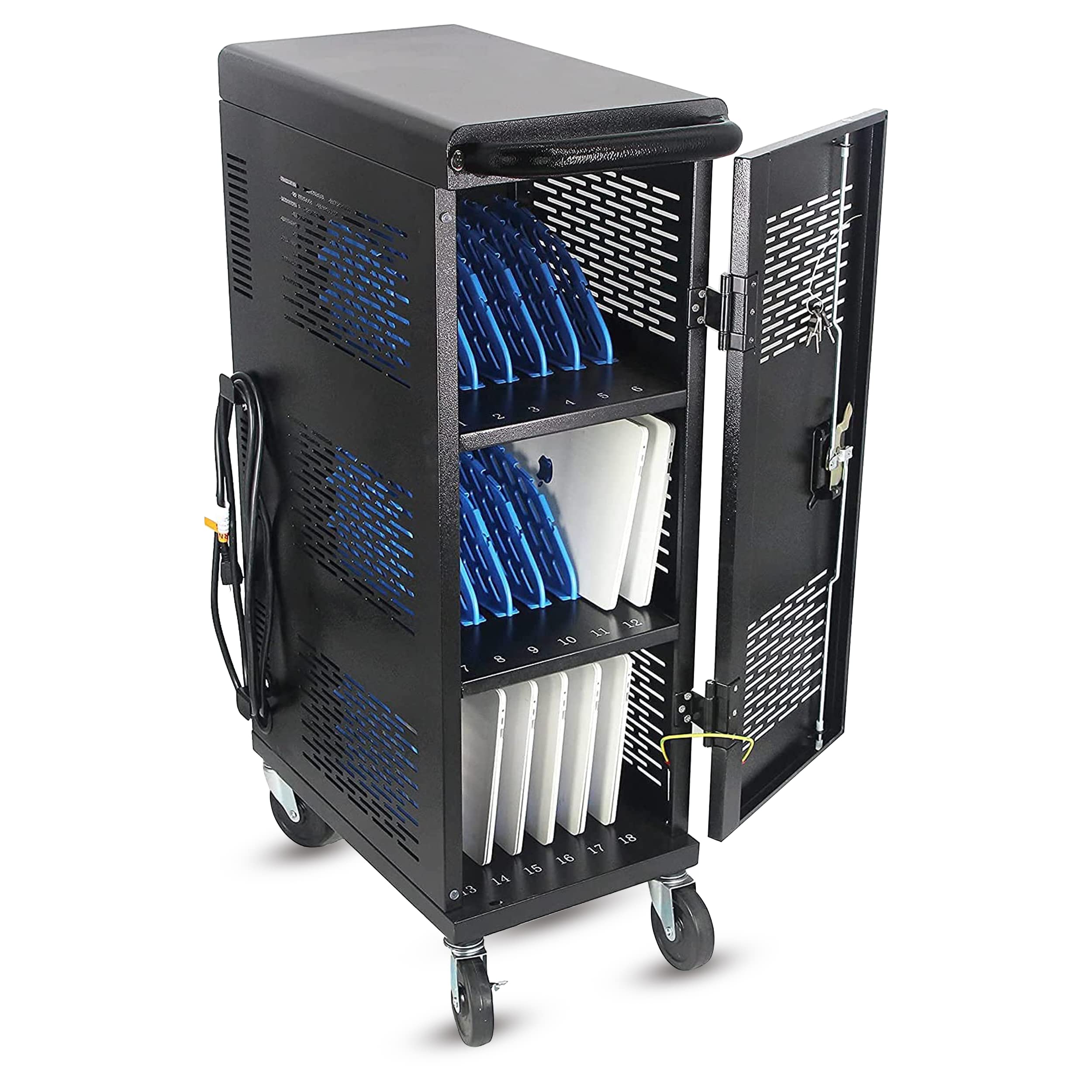 Mua POCHAR Fully Assembled 18-Device Chromebook Charging Cart - Locking ...