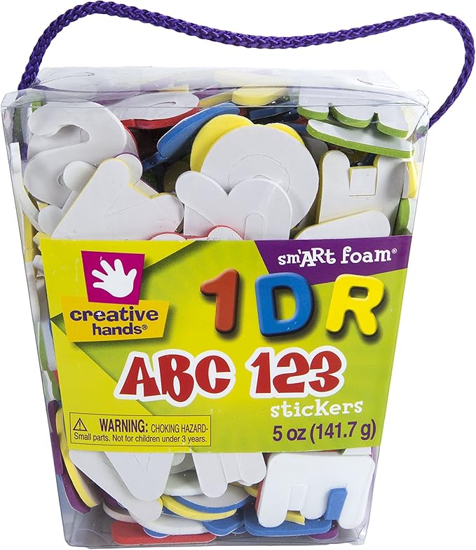 Amazon.com: FCM17502D - Fibre-Craft Creative Hands ABC/123 Foam Stickers